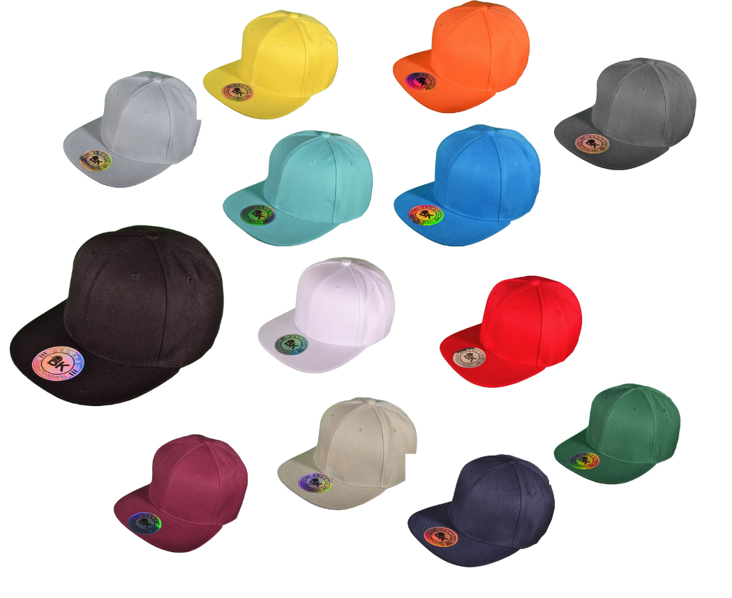 BK CAPS - BLANK SNAPBACK HATS - Gemini Teez
